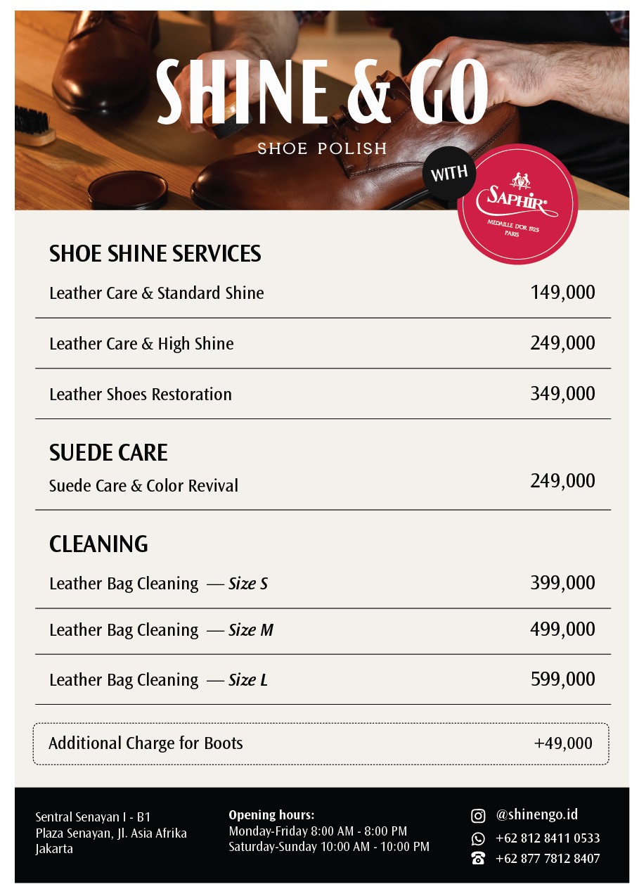 Jasa Semir Sepatu & Tas Premium, Ahli Shoe Polish Branded Item